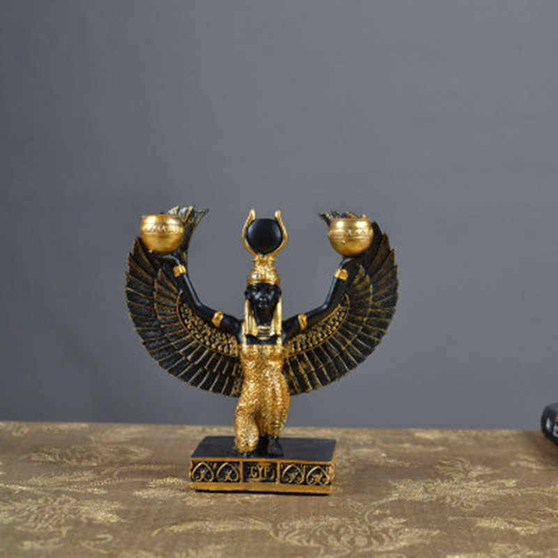 Egyptian Mythology Isis Goddess Statue Souvenirs Queen Candleholder ...