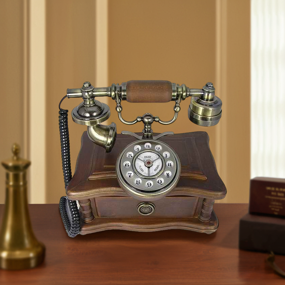 Vintage Wooden Desk Telephone for Hotel Use Antique Design for Old ...