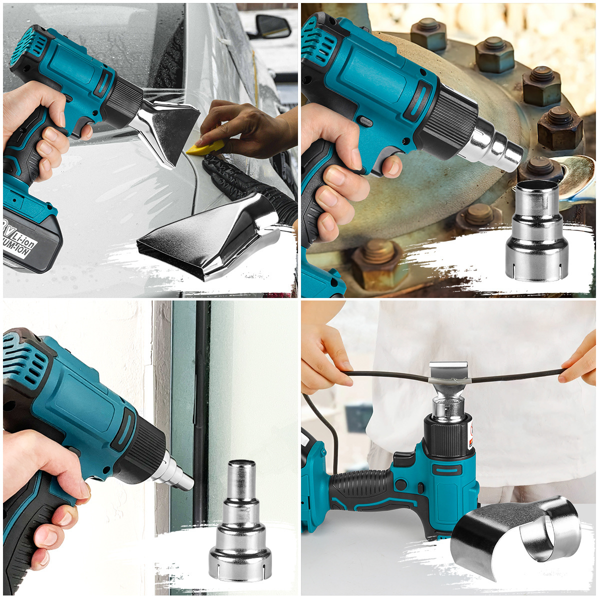 Cordless hot air gun 18V/20V 2.0ah Li-ion battery for crafts heat gun ...