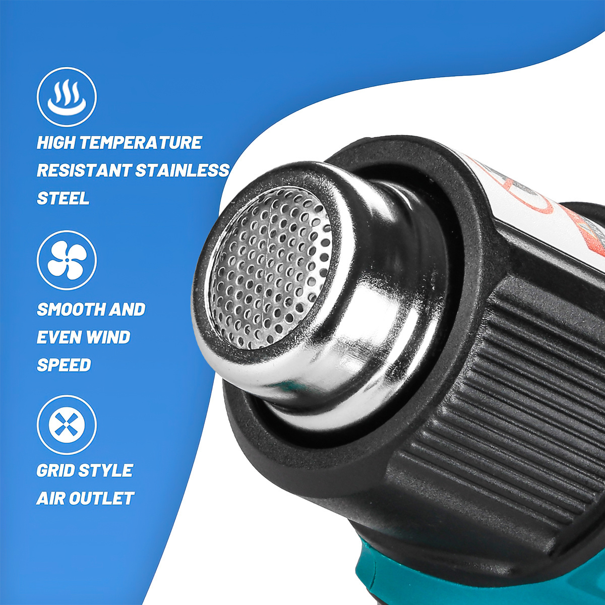 Cordless hot air gun 18V/20V 2.0ah Li-ion battery for crafts heat gun ...