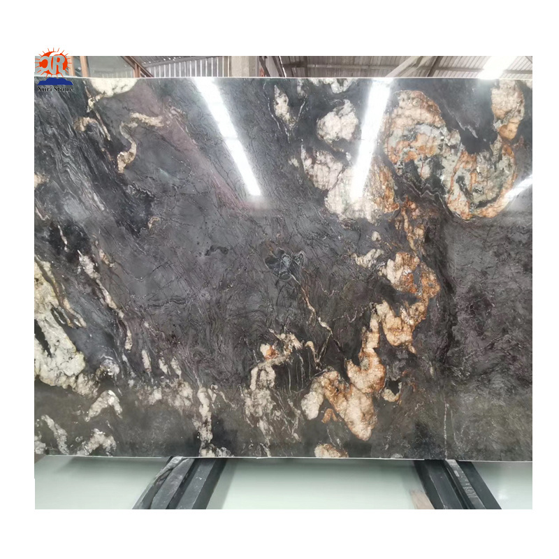 Natural stone Titanium granite cosmic black granite slabs cut to tiles ...