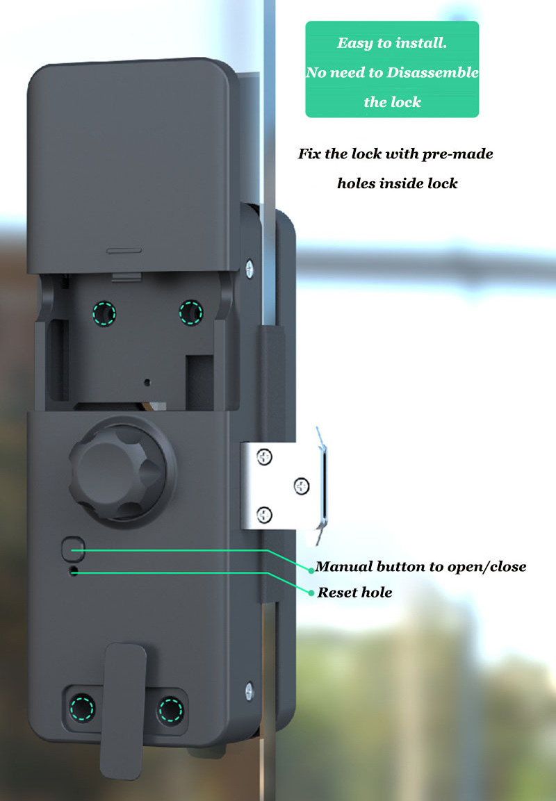 3D Facial Recognition Camera Lock For Commercial Glass Aluminum ...