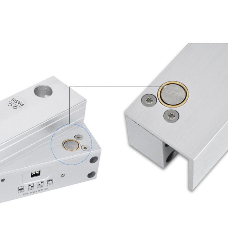 12V Glass Door Bolt Lock With NO NC COM Access Control System Drill ...