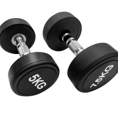 Wholesale round Head Dumbbells 10 15 20 KG Sports Fixed Weight Rubber Coated round Dumbbells BestSuppliers