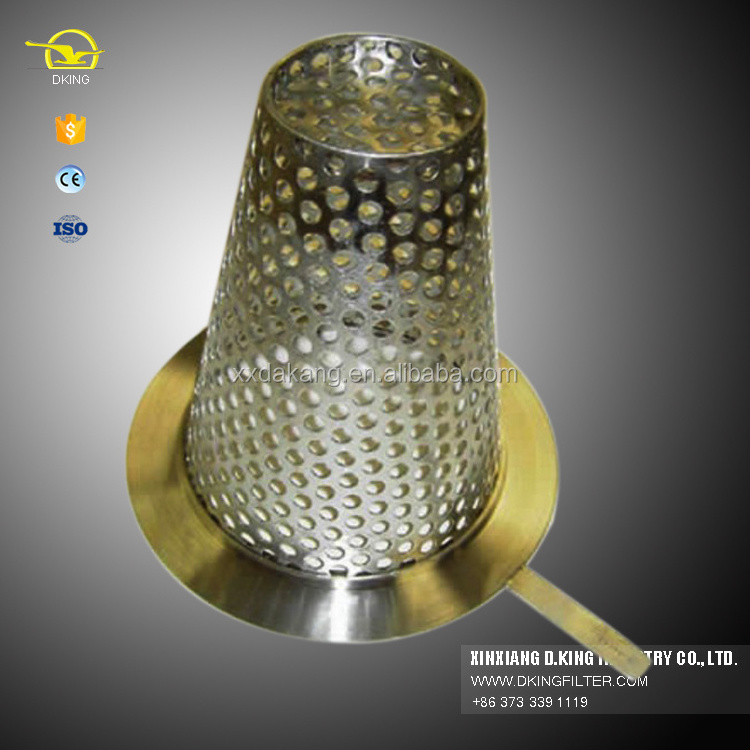 304/304L/306/306L Stainless Steel Perforated Metal Cone Type Filter ...