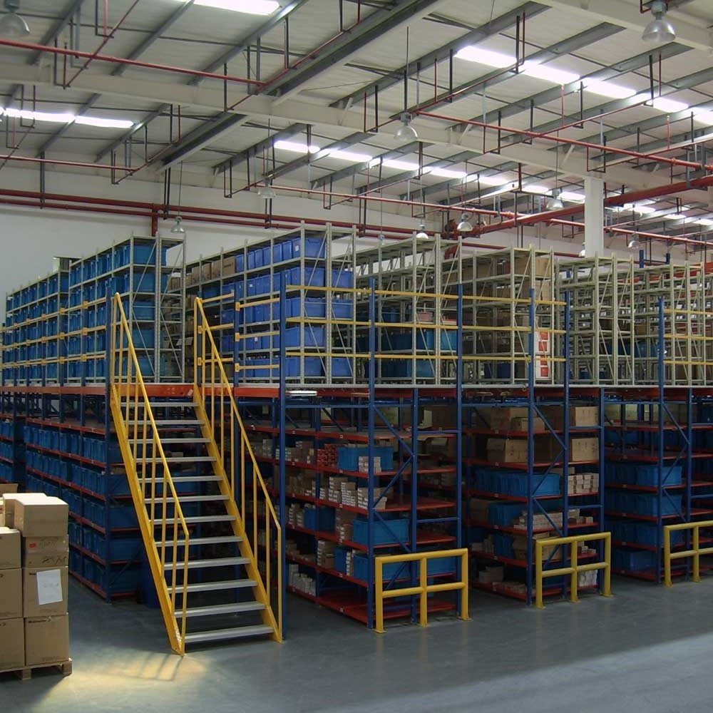 Industrial steel structure warehouse storage heavy duty mezzanine attic ...