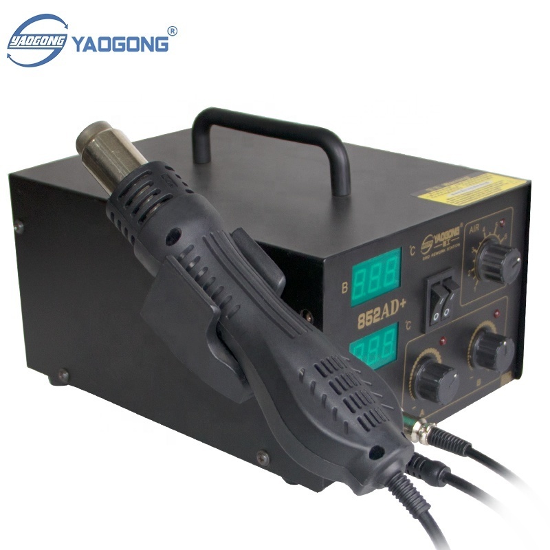 YAOGONG 852AD+ 2 in 1 Rework Station 600W Multifunctional Dual Digital ...