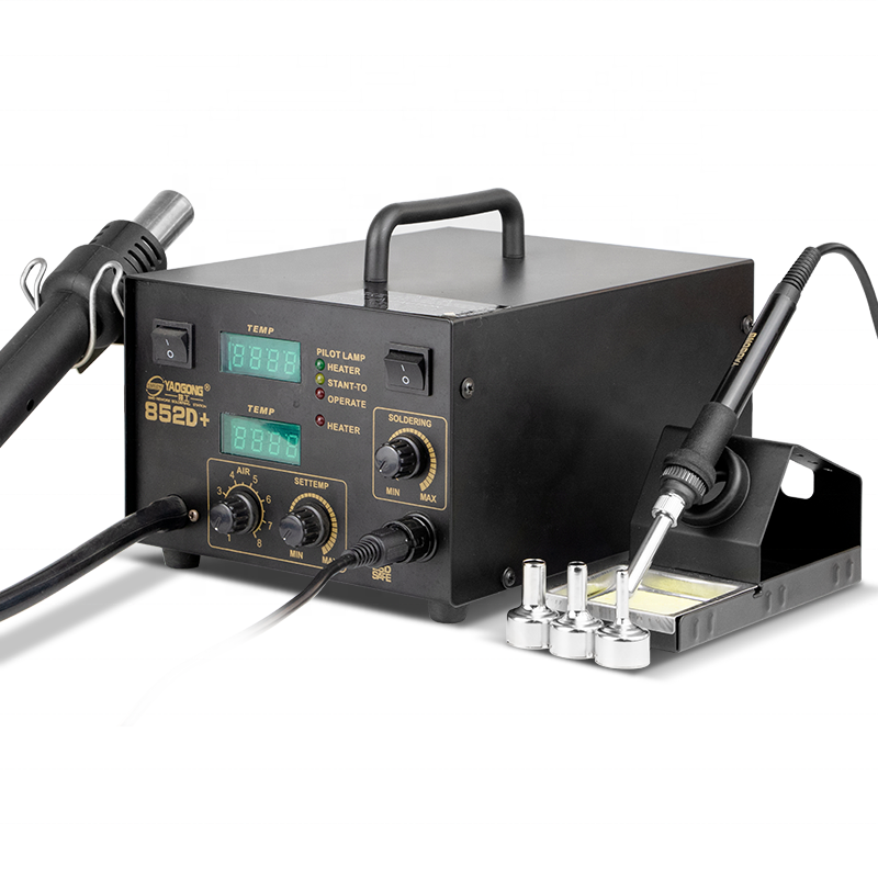 YAOGONG 852D+ SMD Rework Station 2 in 1 Hot Air Heat Gun Soldering ...