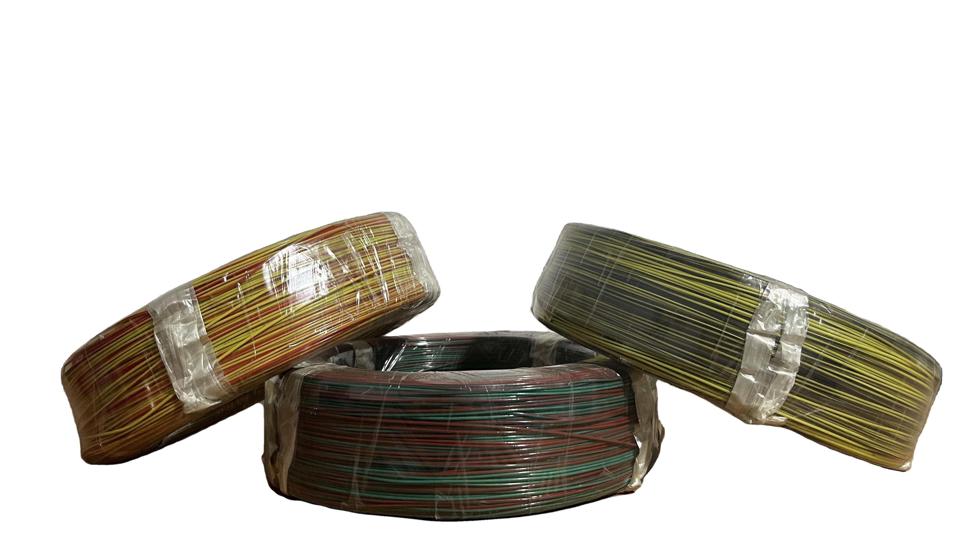 Two color wire one core cable insulation wire multi color 600V FEP high ...