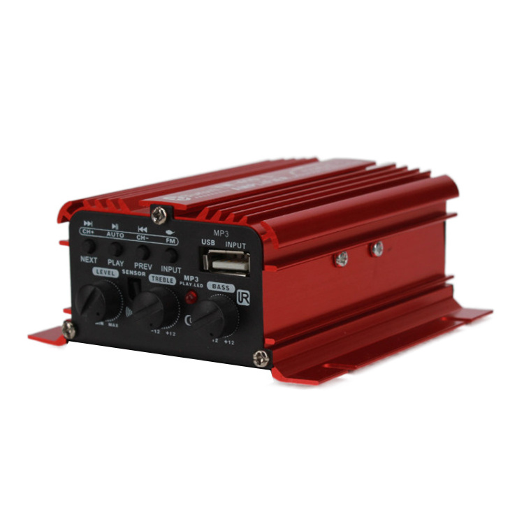DC 12V 2 Channel Stereo Car Audio Amplifier BT Wireless Motorcycle ...