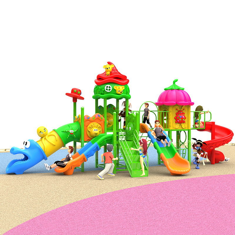 Kids Playground Outdoor Kindergarten Equipment Plastic Slide Children ...