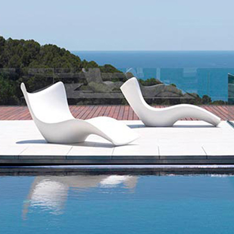 Pool lounger patio chair beach outdoor furniture on ledge tanning for ...