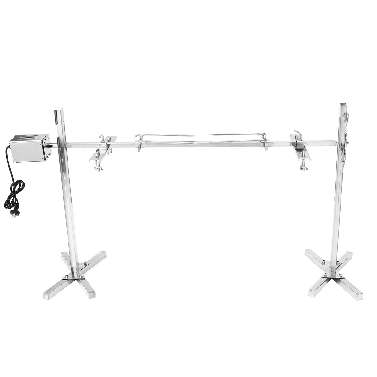 220V 110V 15W Stainless Steel Portable Rotisserie Grill Spit Tripod BBQ ...