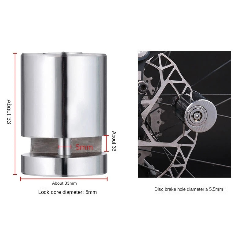 Bicycle Disc Brake Lock Theft Protection Bike Accessories Anti Theft ...