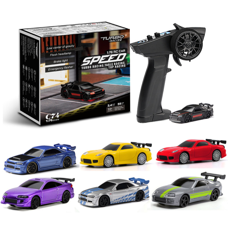 1:76 Drift RC Car With Gyro Radio Full Proportional Remote Control car ...