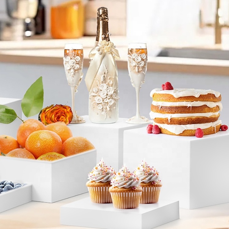 TOYIN Acrylic Food Display Stand White Buffet Acrylic Food Display ...