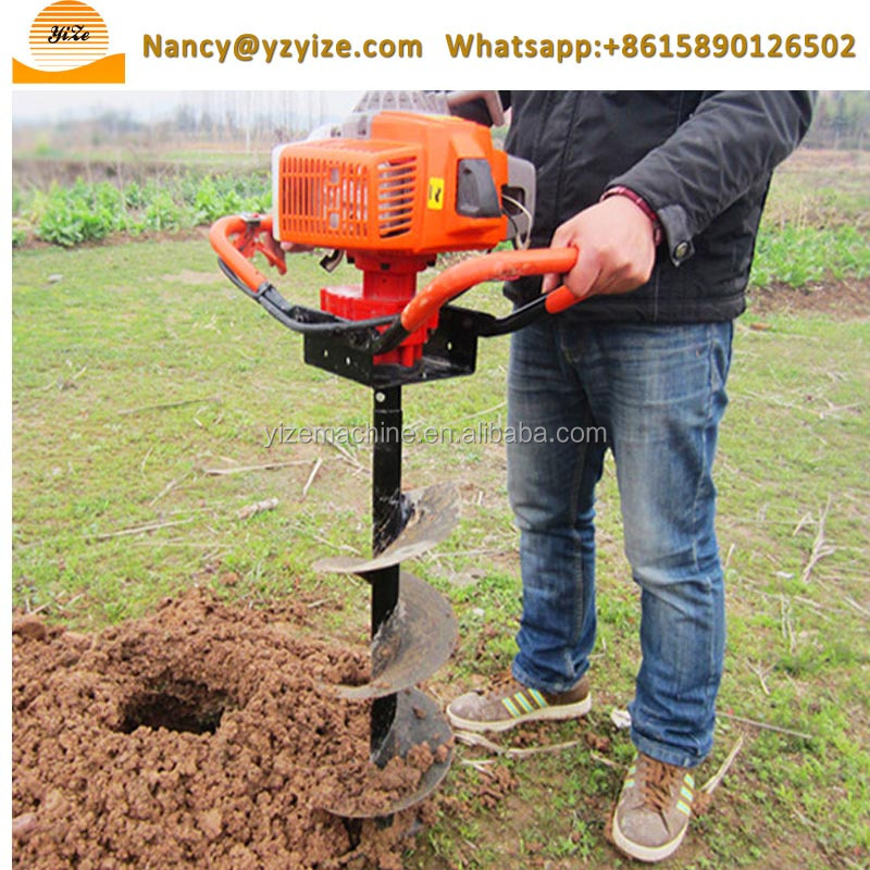 Hand small digging machine , tree planting machine , earth auger drill ...