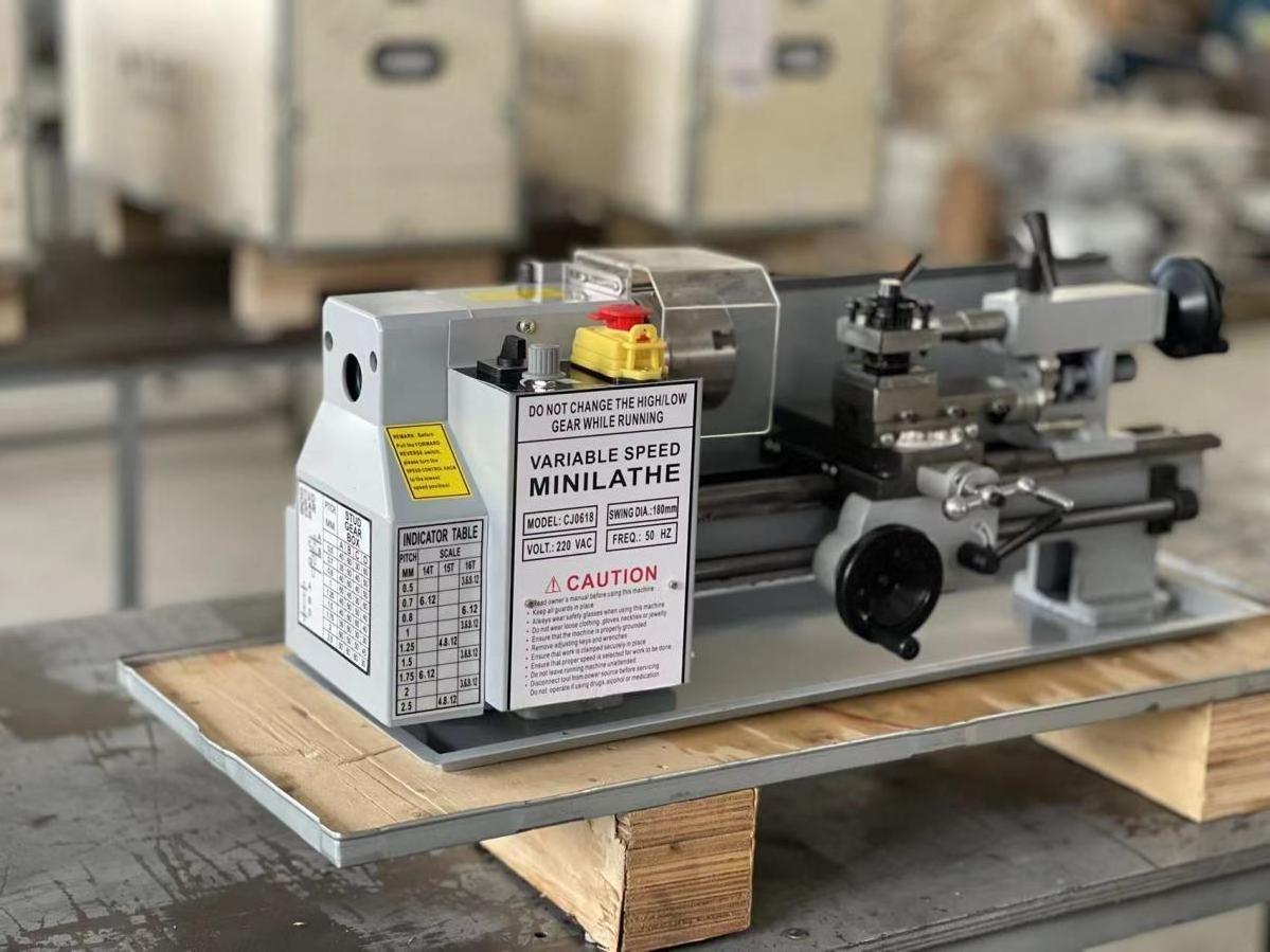 CJ0618 Benchtop 550W Horizontal Manual mini Lathe 7"x12" Metalworking ...