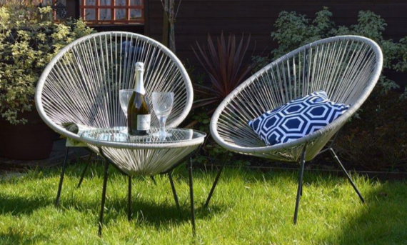 Outdoor Garden Leisure Steel frame Rattan bistro Acapulco Chair Egg ...