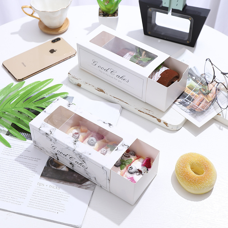 Custom Dessert Treat Bakery White Kraft Paper Boxes Packaging ...