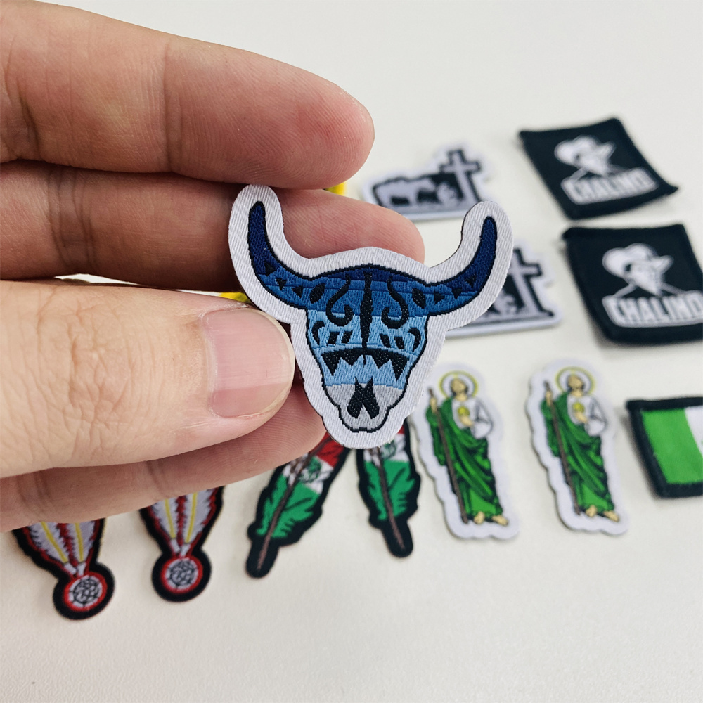 Weaving Badges Custom Mexican Patches Made Name Logo Merrow Border ...