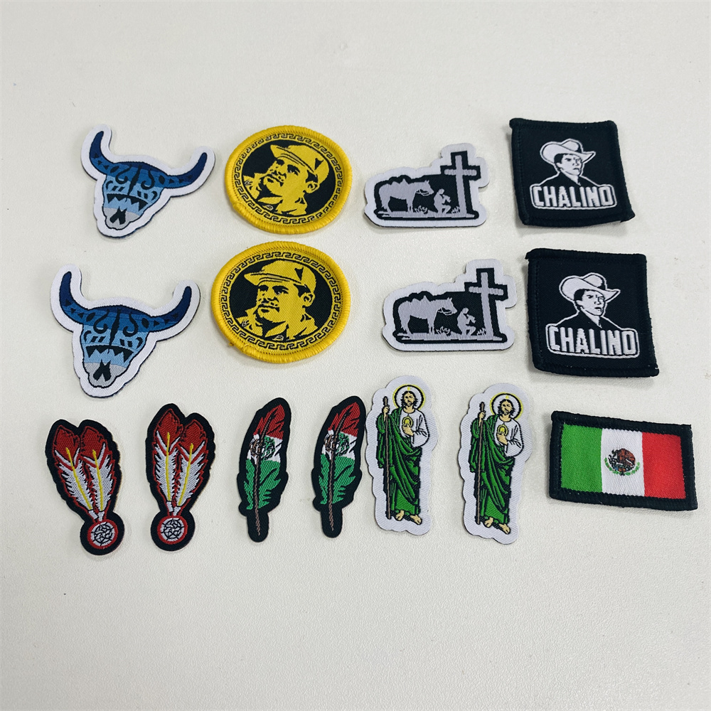 Weaving Badges Custom Mexican Patches Made Name Logo Merrow Border ...