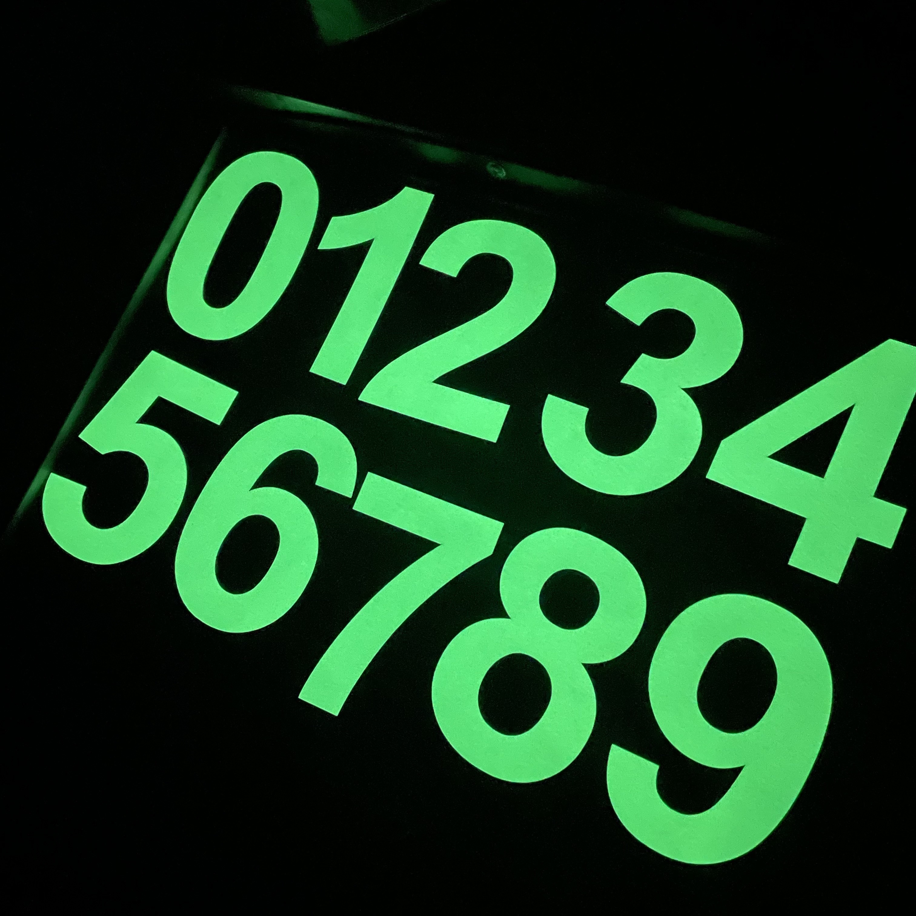 vinyl number decals custom small and big luminous glow in the dark ...