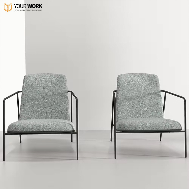 Mid Back Metal Tubular Frame Bamboo Arm Rest Soft Foam Reclining Office ...