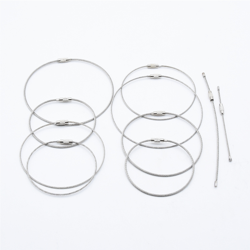 Yongrui Locking Cable Rope Stainless Steel Wire Keychain Wire Cable Key ...