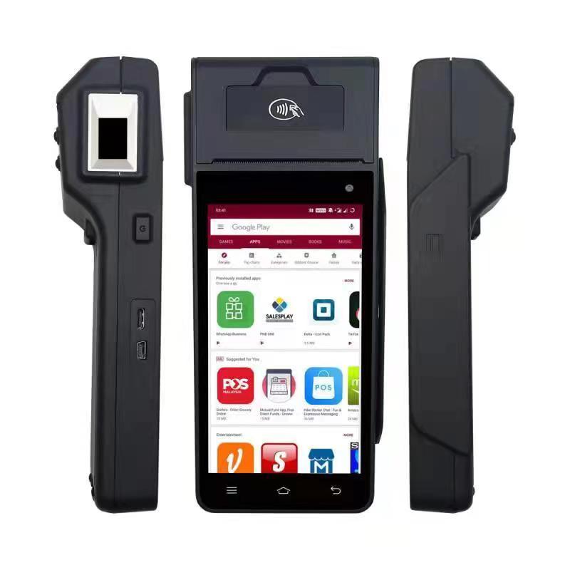 5.5 inch smart POS systems with NFC reader thermal label printer barcod ...