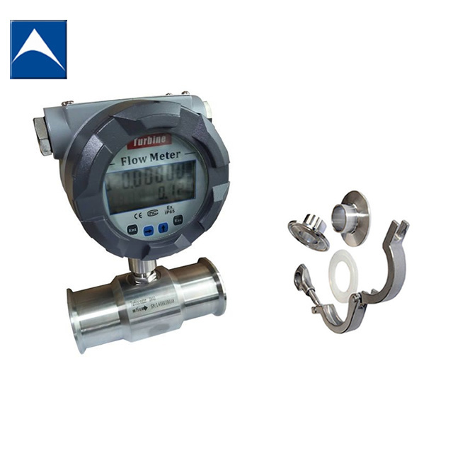 food industry turbine flow meter/ stainless steel flow meter/chemical ...