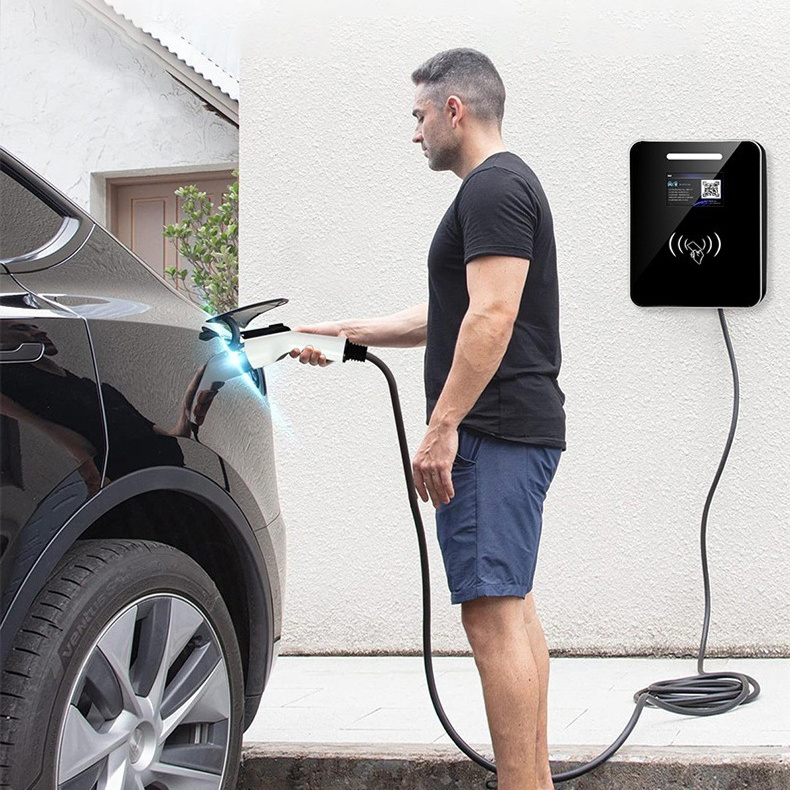 RFID Wall Mounted Charging Piles 48 Amp Type1 Wall Mounted E V Charging ...