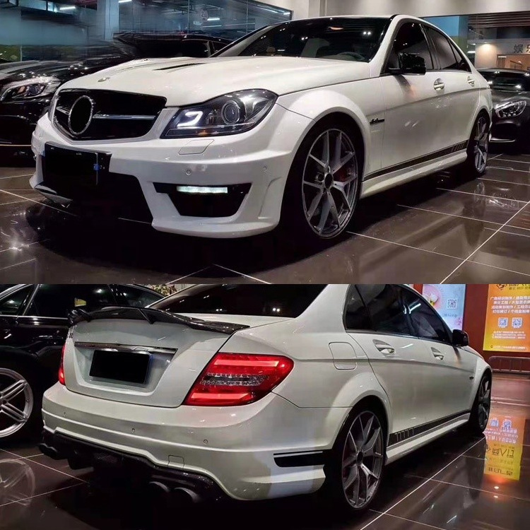W204 C63 Style Body kit For CLASS-C W204 2007-2014 Front Rear Bumper ...