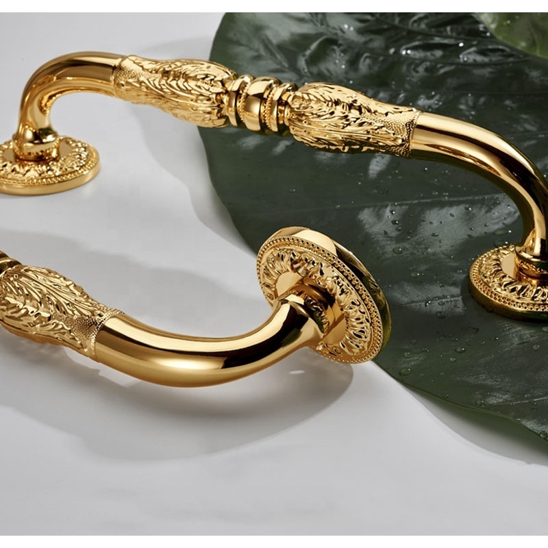 Pure copper French double open door lock and large handle villa meeting ...