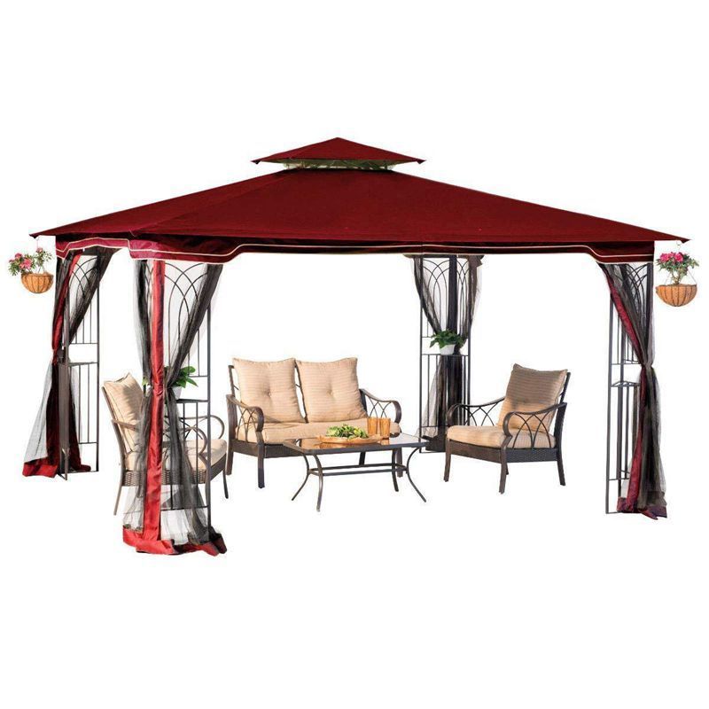 Outdoor Holiday Villa Garden Gazebo Canopy Straw Pavilion All Weather ...