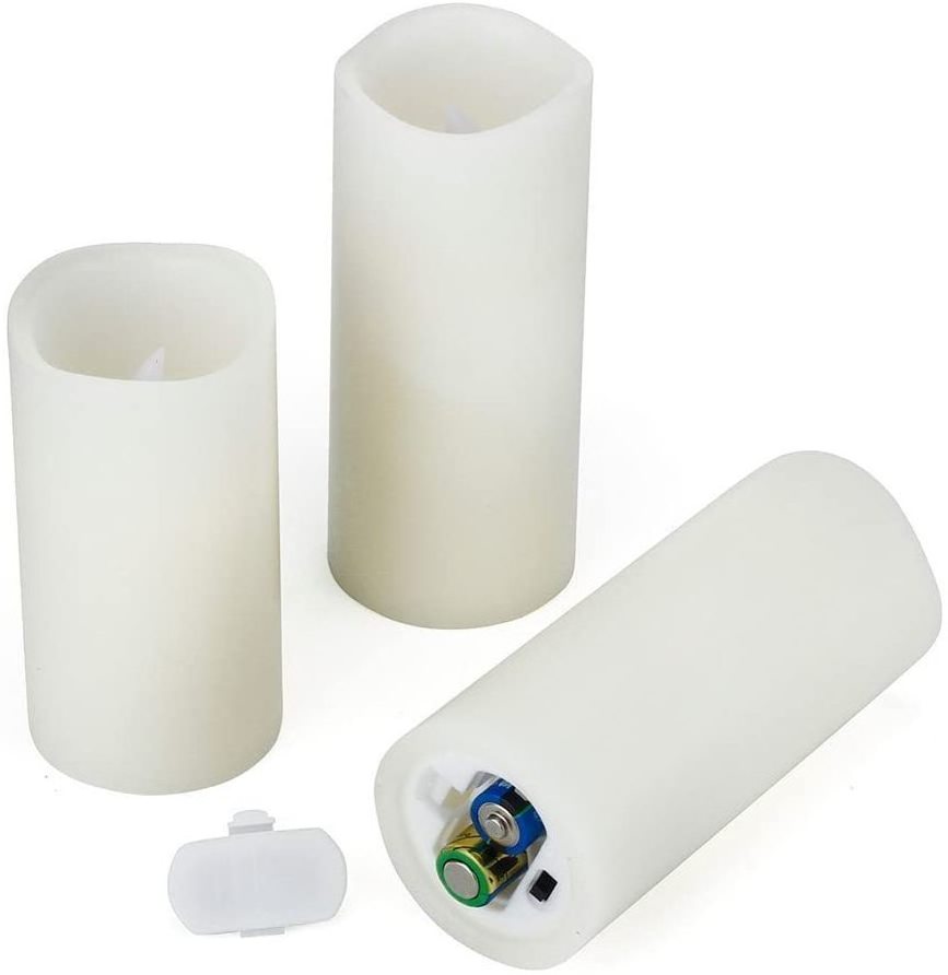 New candles led Flameless Flickering Battery Operated wax candle led ...