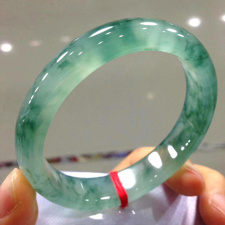 Natural green jade bangle store