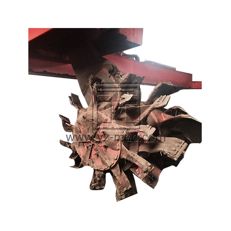 Wheel Type Compost Turner for organic waste composting/ High Efficiency ...