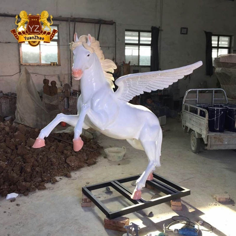 Outdoor decoration life size fiberglass animals horse for garden ...