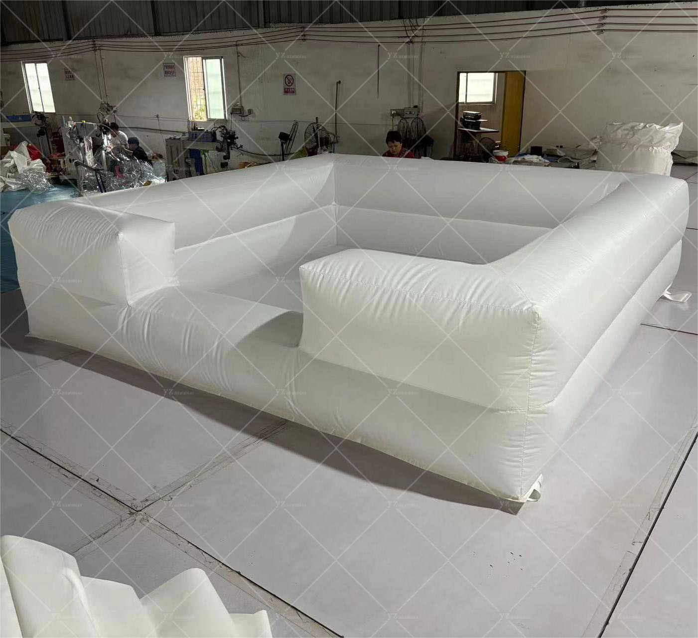 Customized size and color mini white inflatable ball pit with blower ...