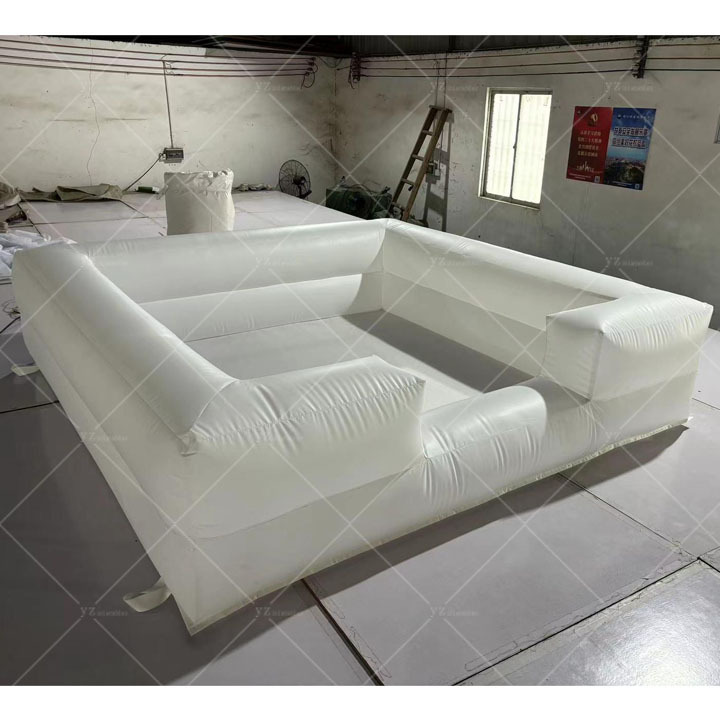 Customized size and color mini white inflatable ball pit with blower ...