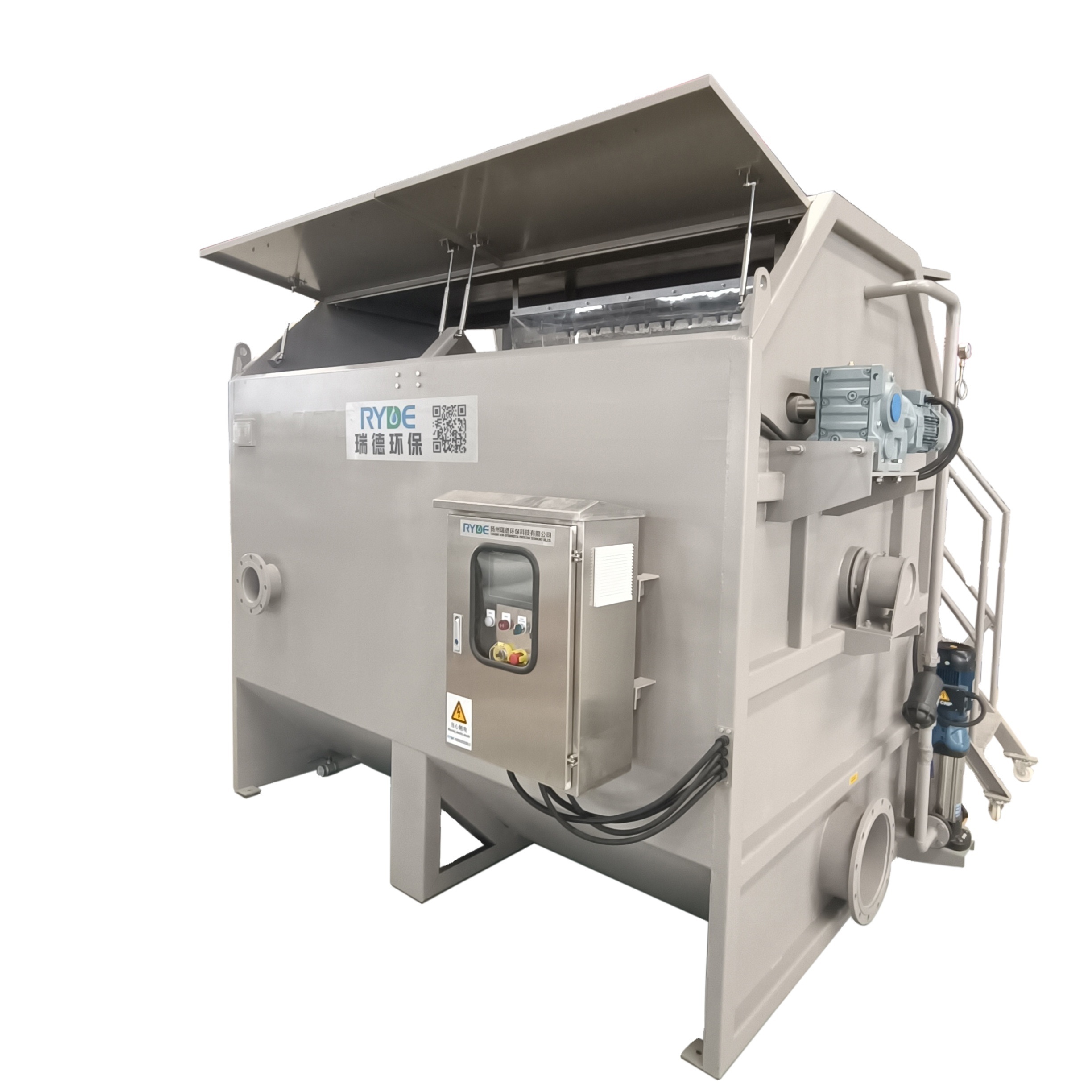 Rotary Drum Screen Filter Liquid Solid Separation Device industrial screening equipment Sludge ...