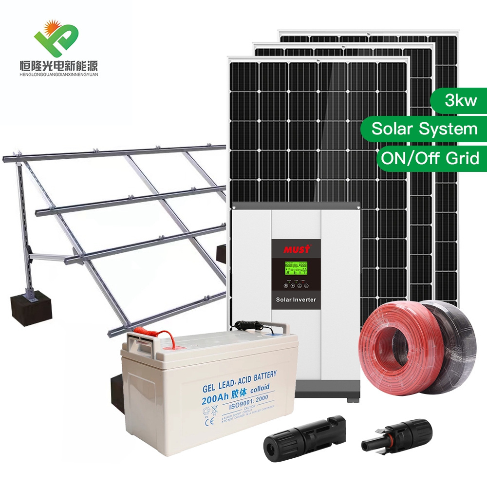 3000w 4000w 5000w complete kit 20 kw off grid solar power system solar ...