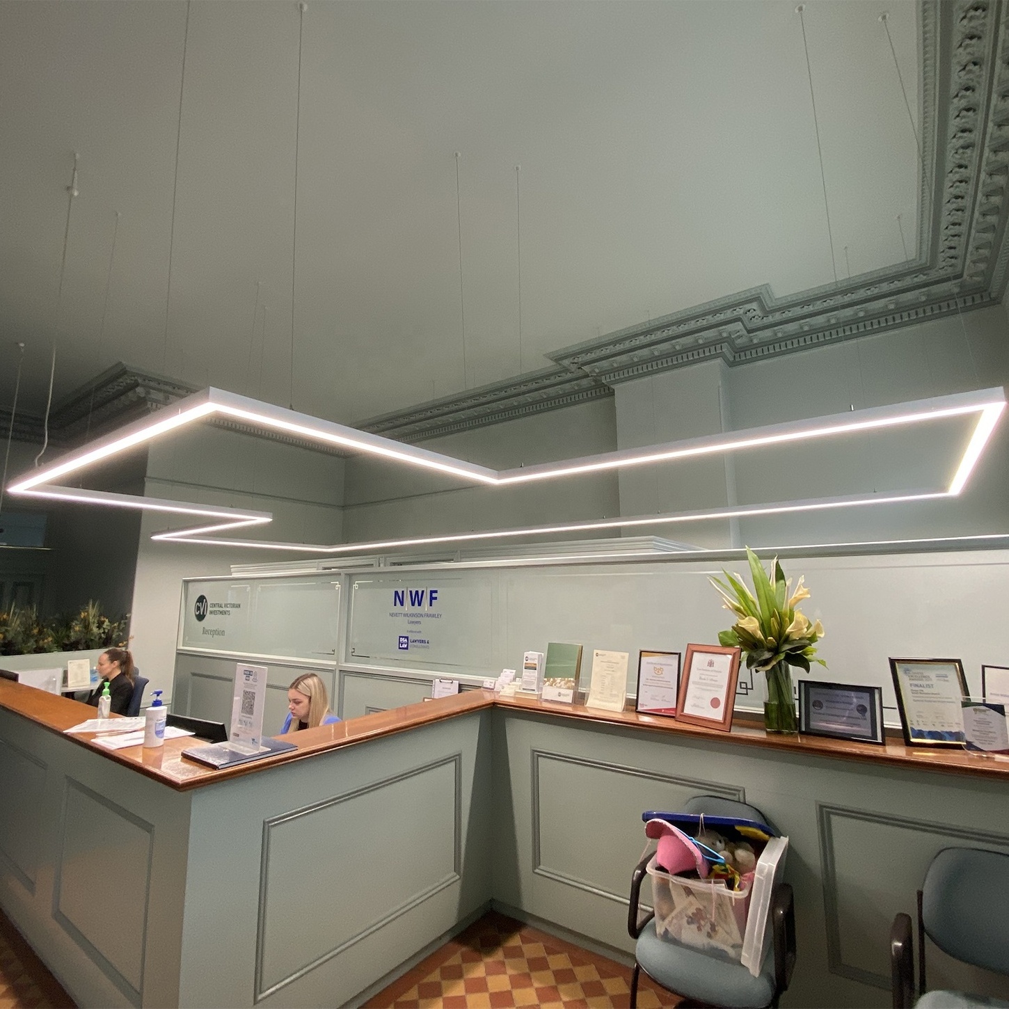linear light profile linkable batten modern ceiling pendant dim led ...