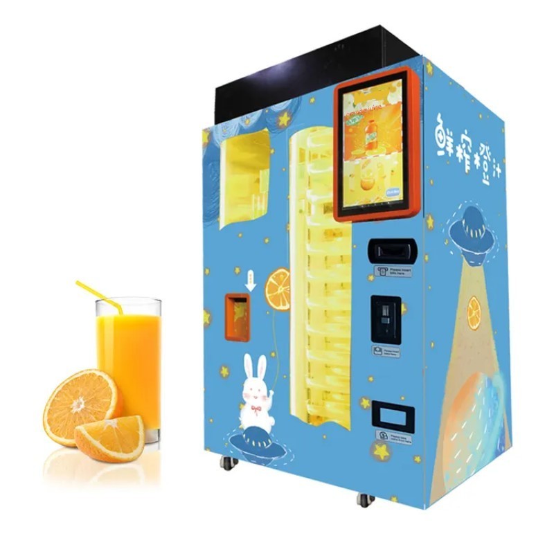 Fresh Orange Juice Automatic Vending Machine with Coin QR Code & Card ...