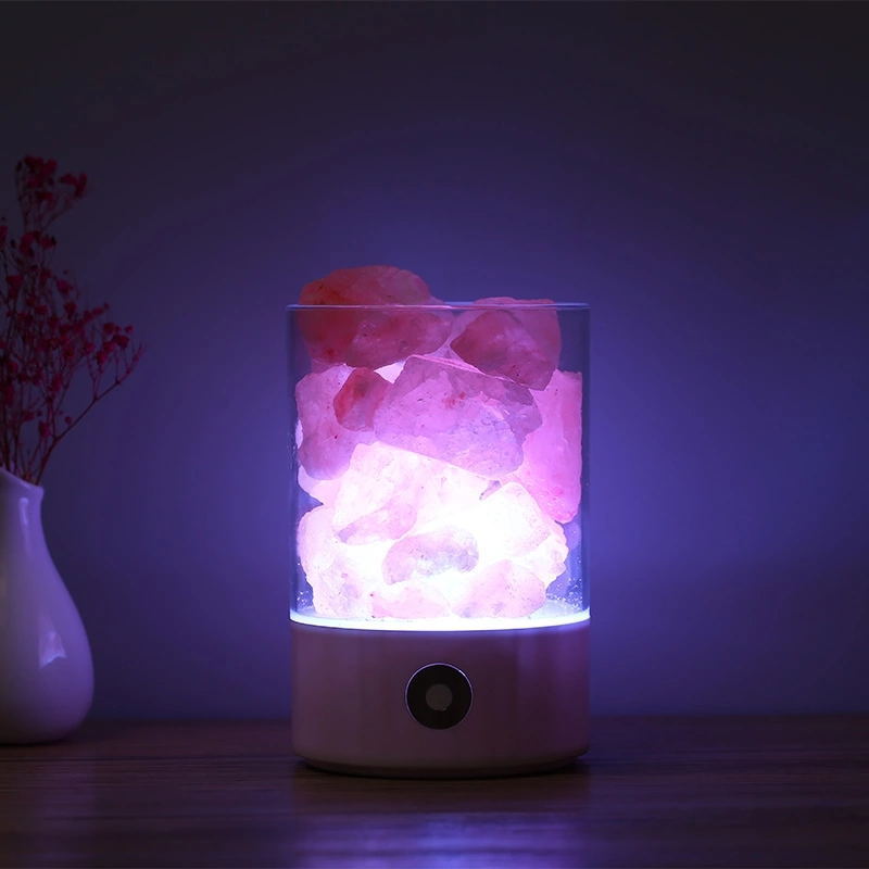 new natural rock lamp led himlayan pink himalayan usb mini cordless ...