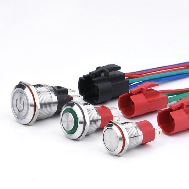 High current 20A Waterproof 16 19 22 25MM LED Self-Locking Latching ...