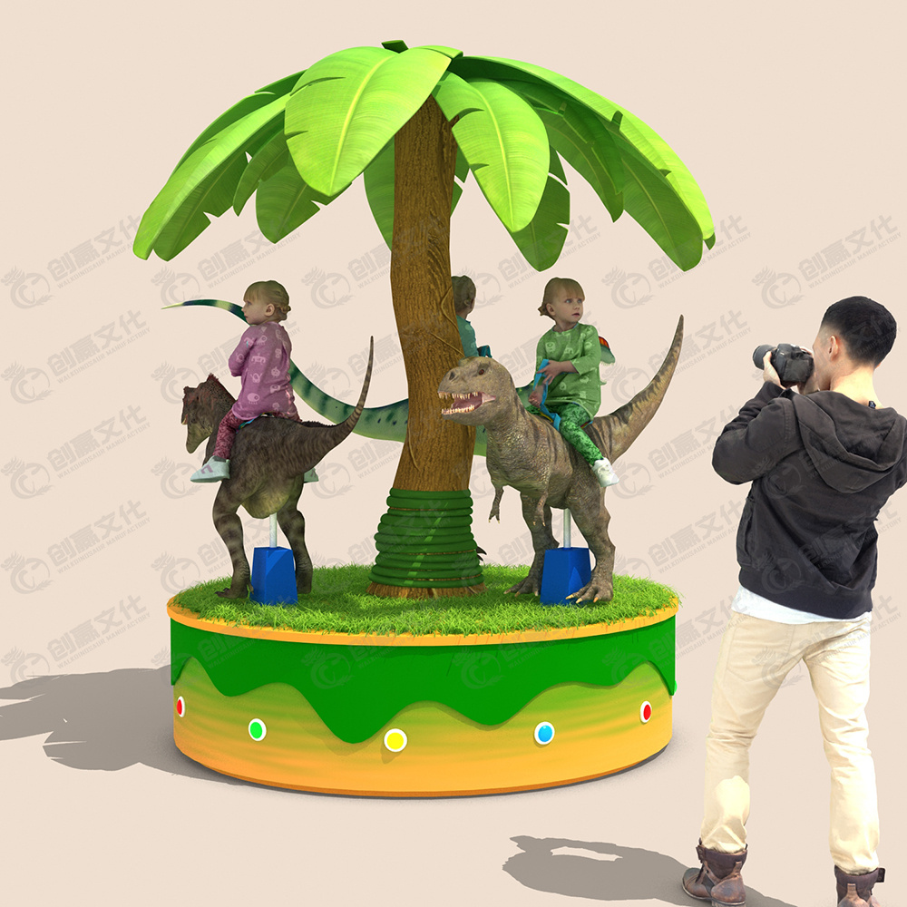 coin operated game machine playground kids fiberglass portable carousel ...