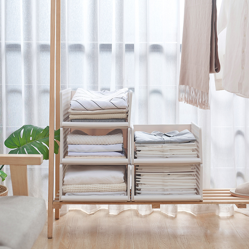 Stackable Wardrobe Plastic Removable Cabinet Clothes Organizer Closet ...