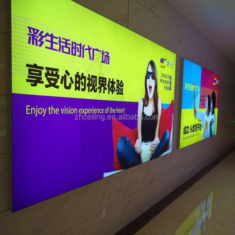 ZHIHAI uv print film advertising slim light box led ceiling lights ...